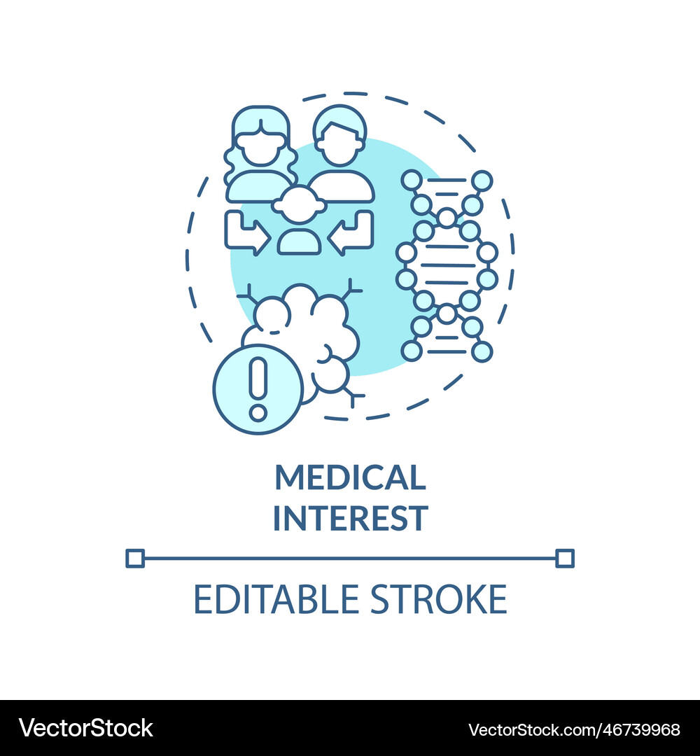 Medical interest blue concept icon Royalty Free Vector Image