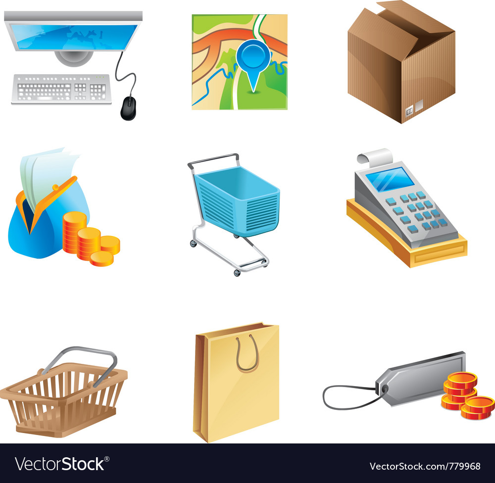 Online shopping concept Royalty Free Vector Image Online shopping concept Royalty Free Vector Image