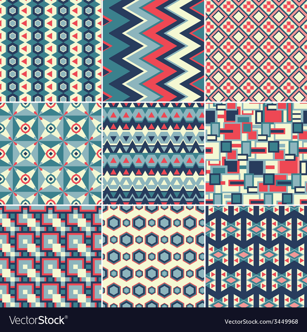 Pattern set Royalty Free Vector Image - VectorStock
