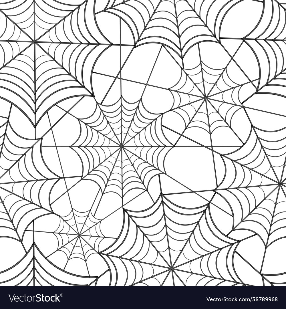 Seamless spiderweb pattern Royalty Free Vector Image