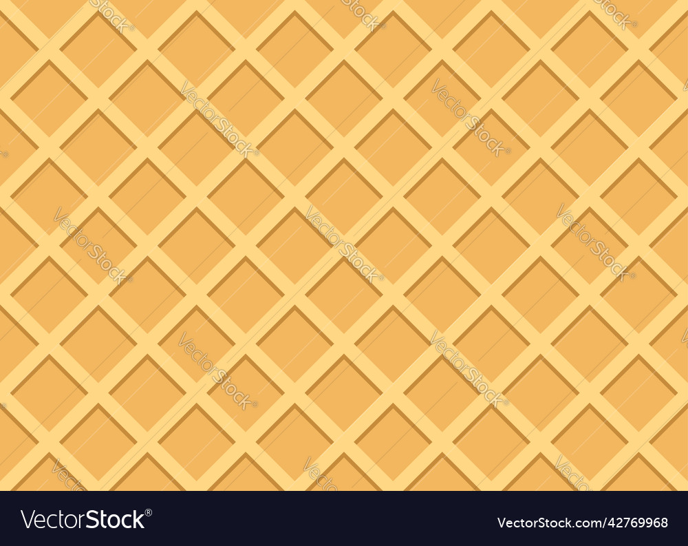Waffle pattern waffle texture seamless pattern Vector Image