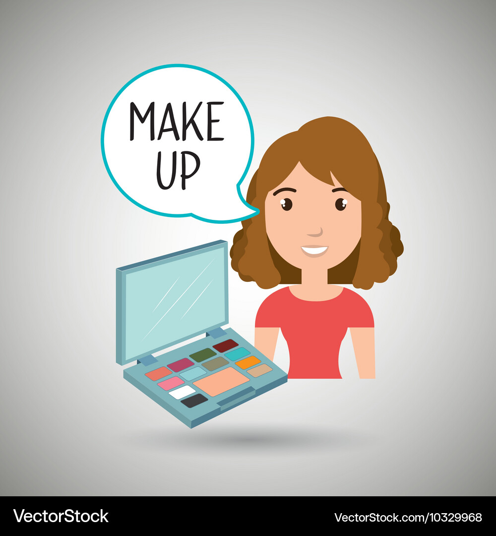 Woman make up cosmetic Royalty Free Vector Image