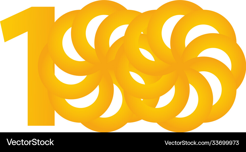 100 years anniversary celebration number template Vector Image