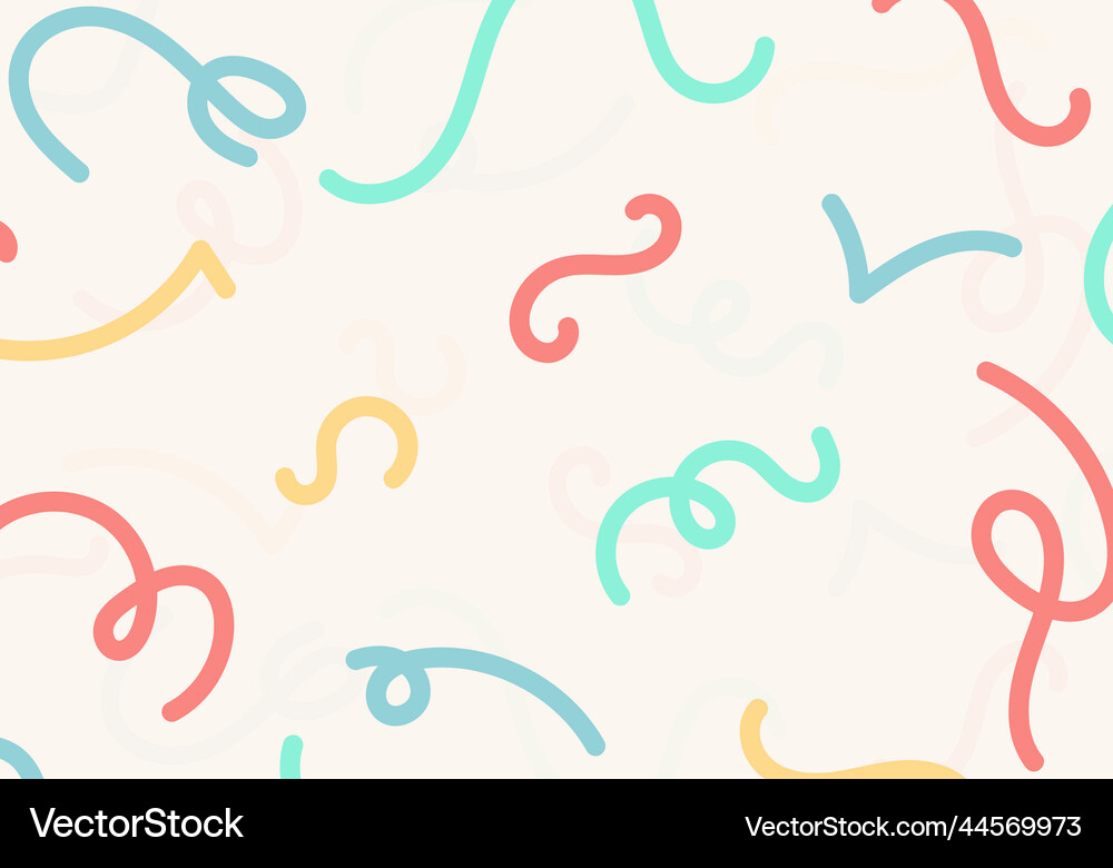 Abstract line curve design pastel color Royalty Free Vector
