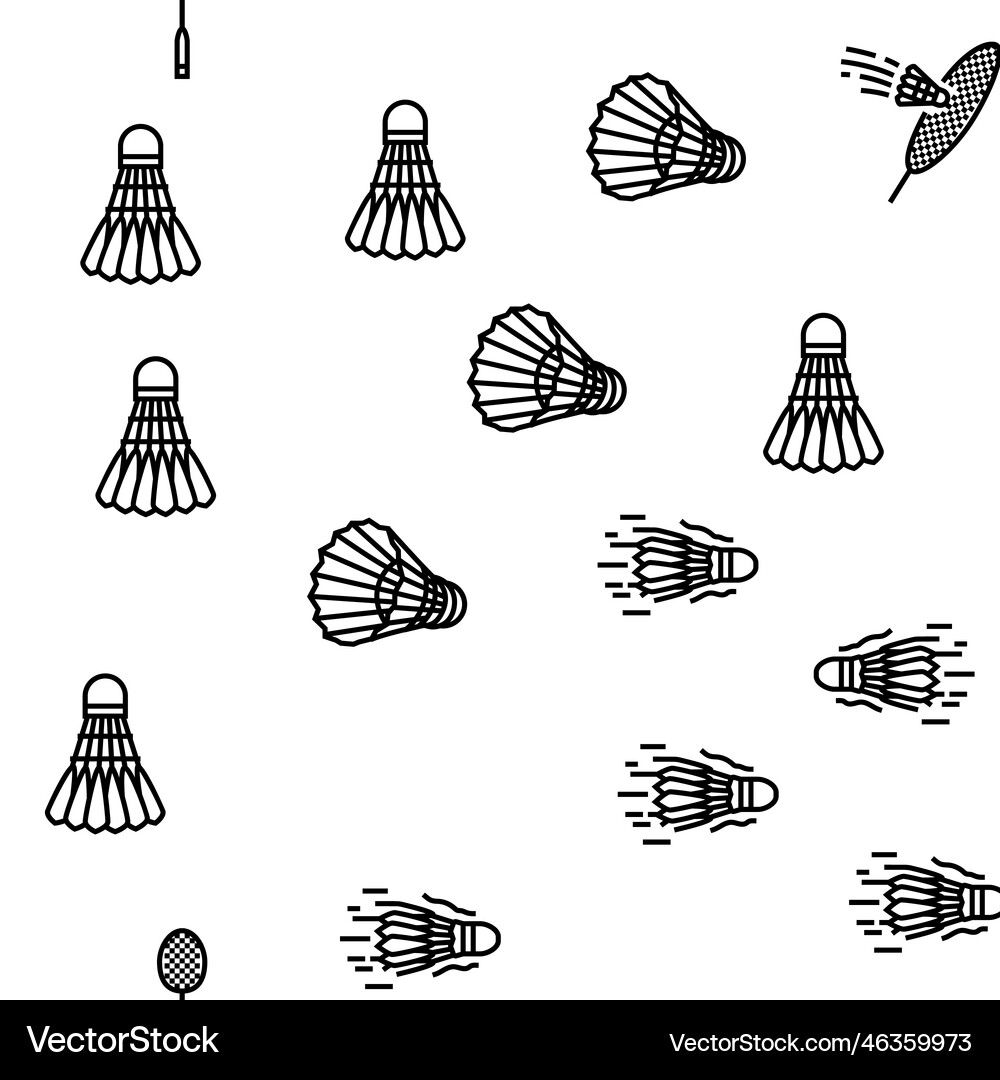 Badminton shuttlecock sport seamless Royalty Free Vector