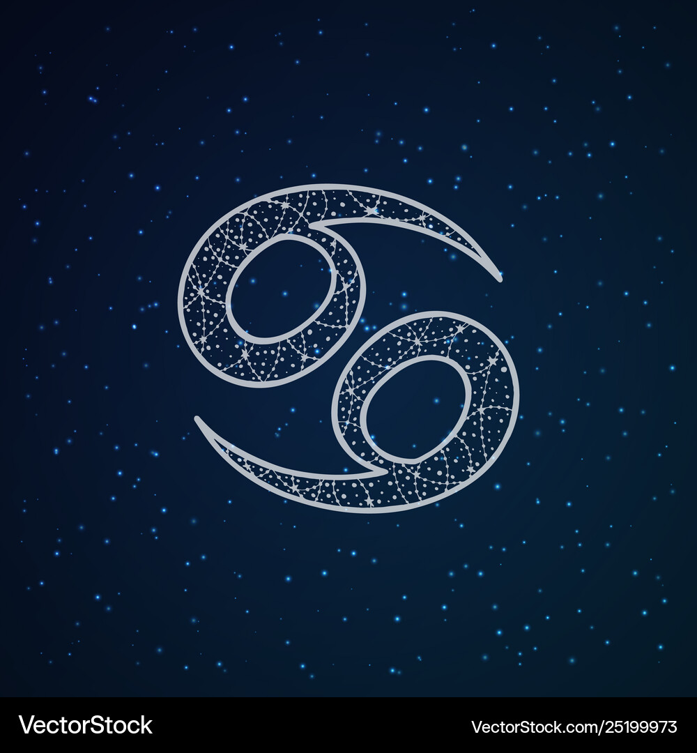 Cancer zodiac sign Royalty Free Vector Image - VectorStock