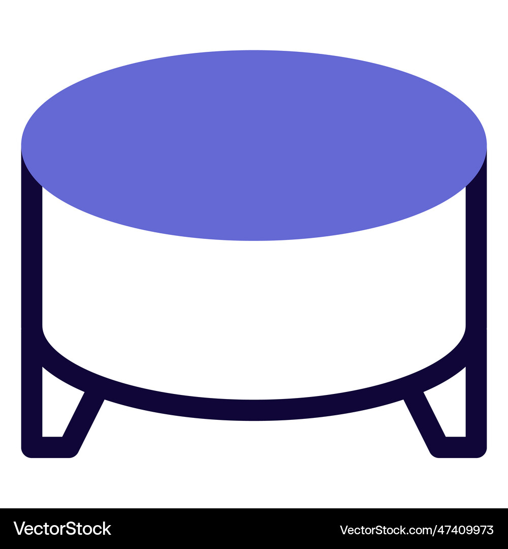 Comfortable cushioned stool used in the closet Vector Image