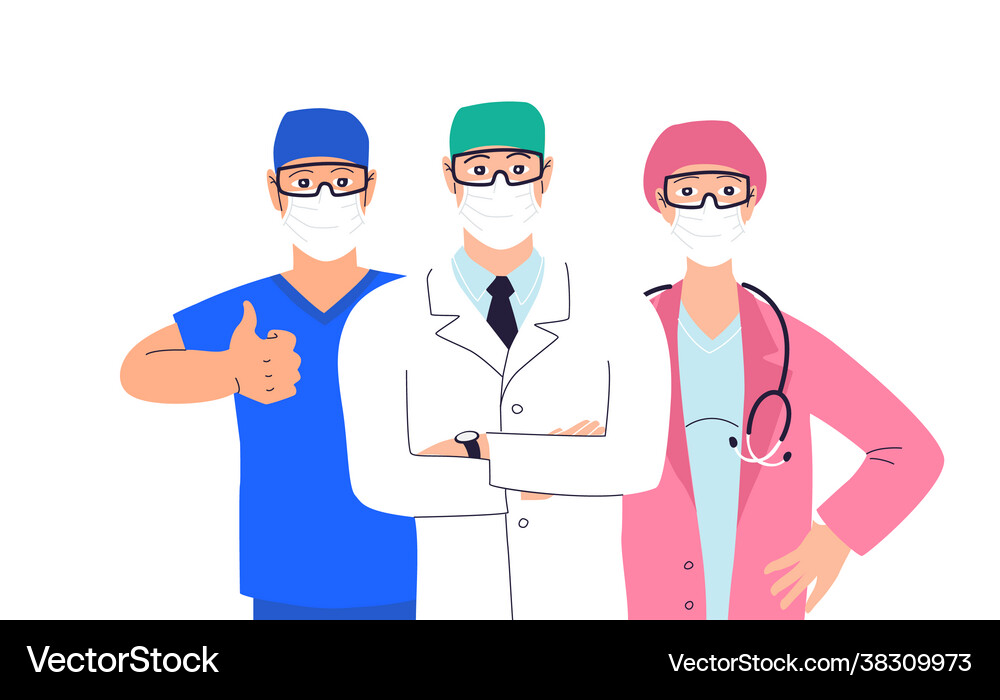 Healthcare professionals group doctors nurses Vector Image