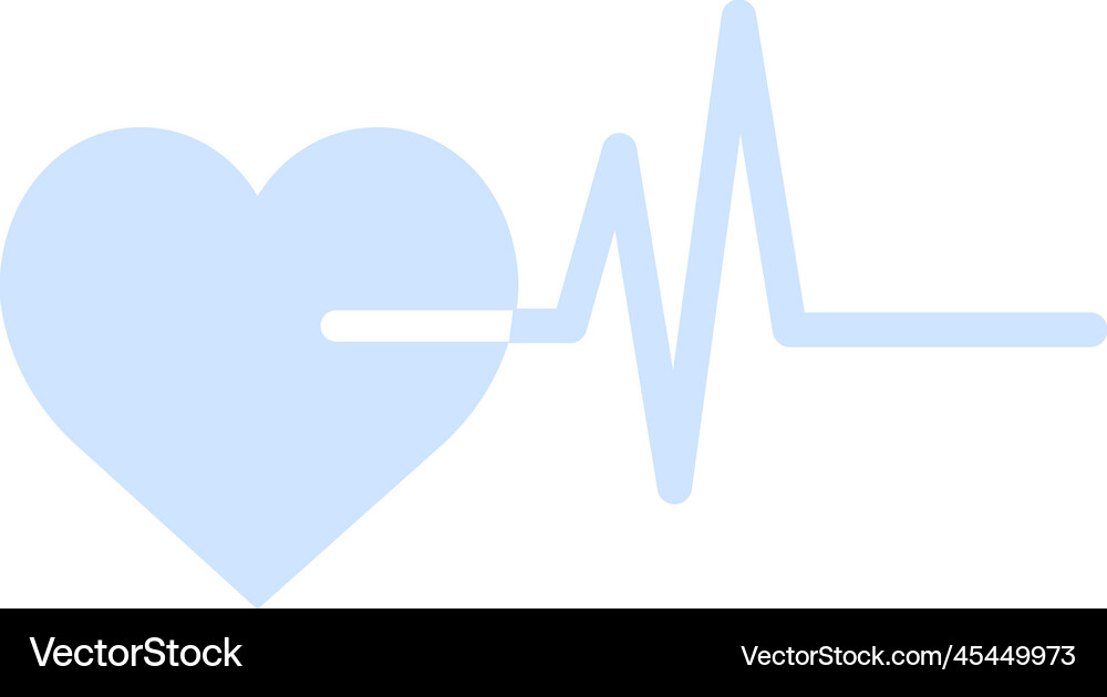 Heart rhythm and beats symbol flat icon Royalty Free Vector