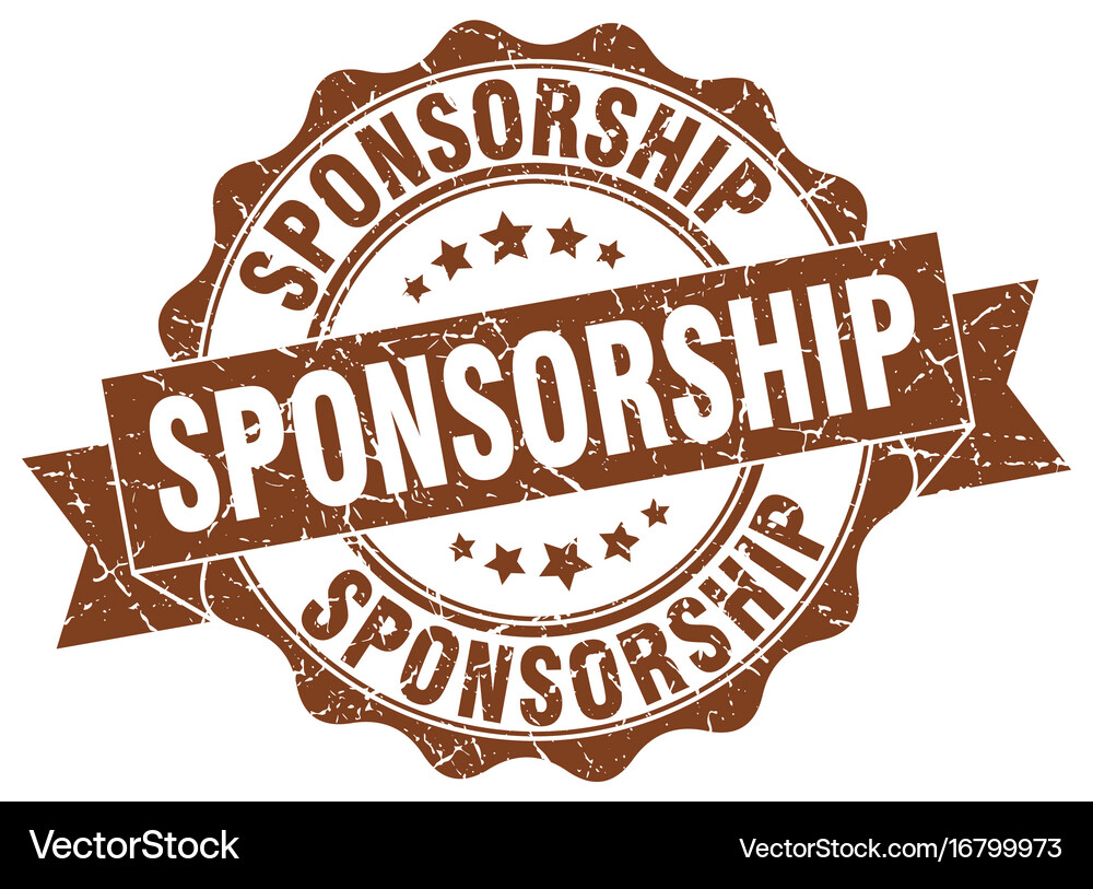 Sponsorship stamp sign seal Royalty Free Vector Image