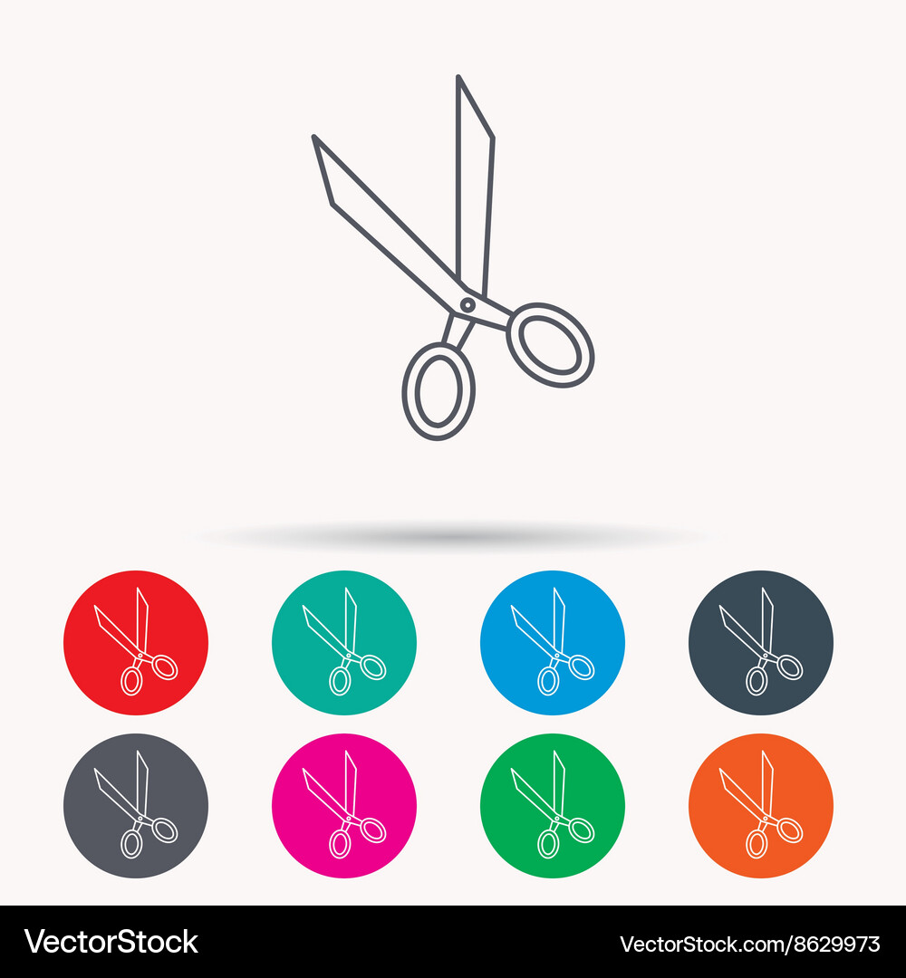 Tailor scissors icon hairdressing sign Royalty Free Vector