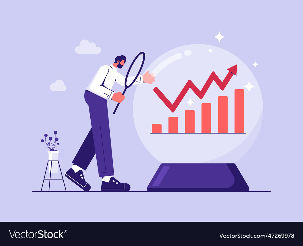 Analysis stock market or economic direction trend Vector Image