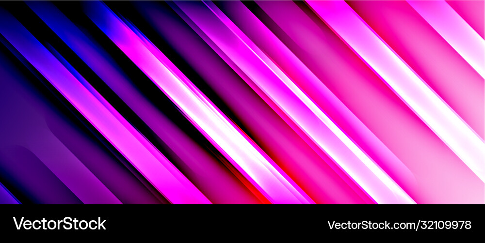 Bright gradient neon lines abstract background Vector Image