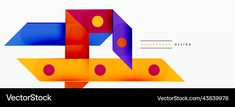 Color overlapping stripes background colorful Vector Image