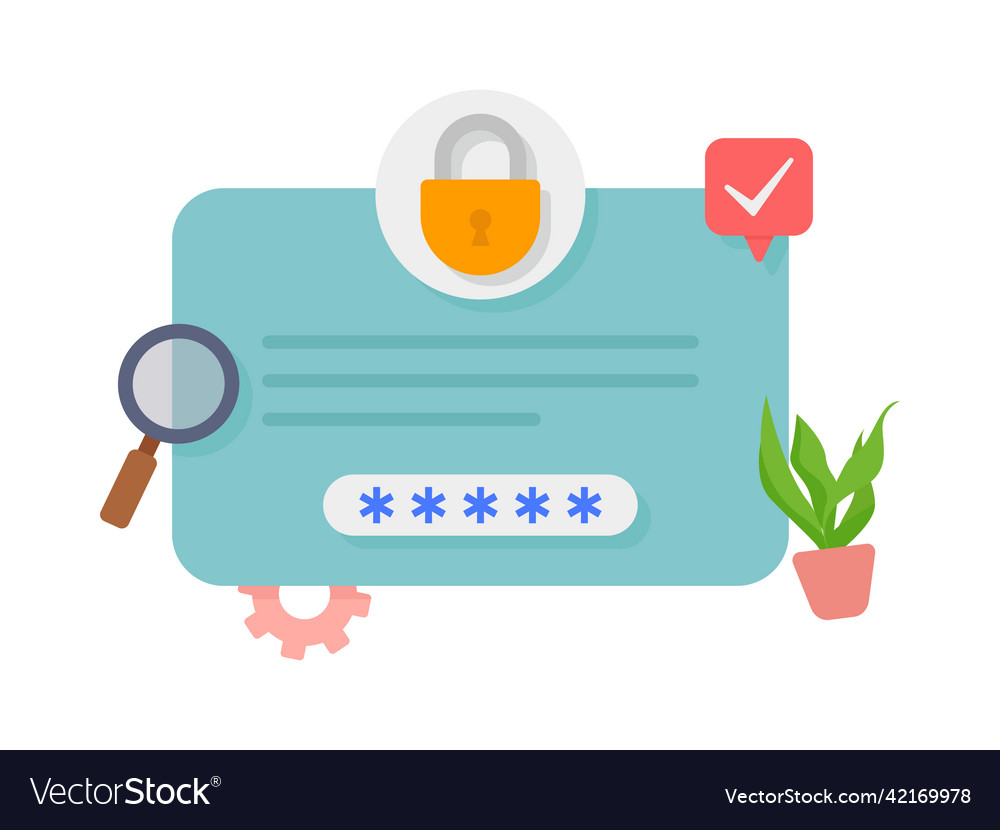 Data Security Secure Information Transfer Vector Image