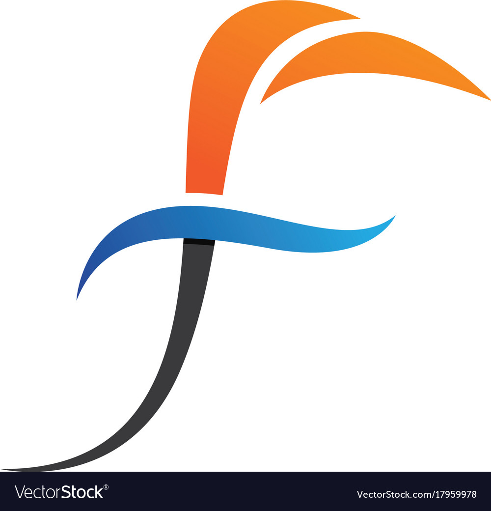 F letter logo and symbols template icons Vector Image