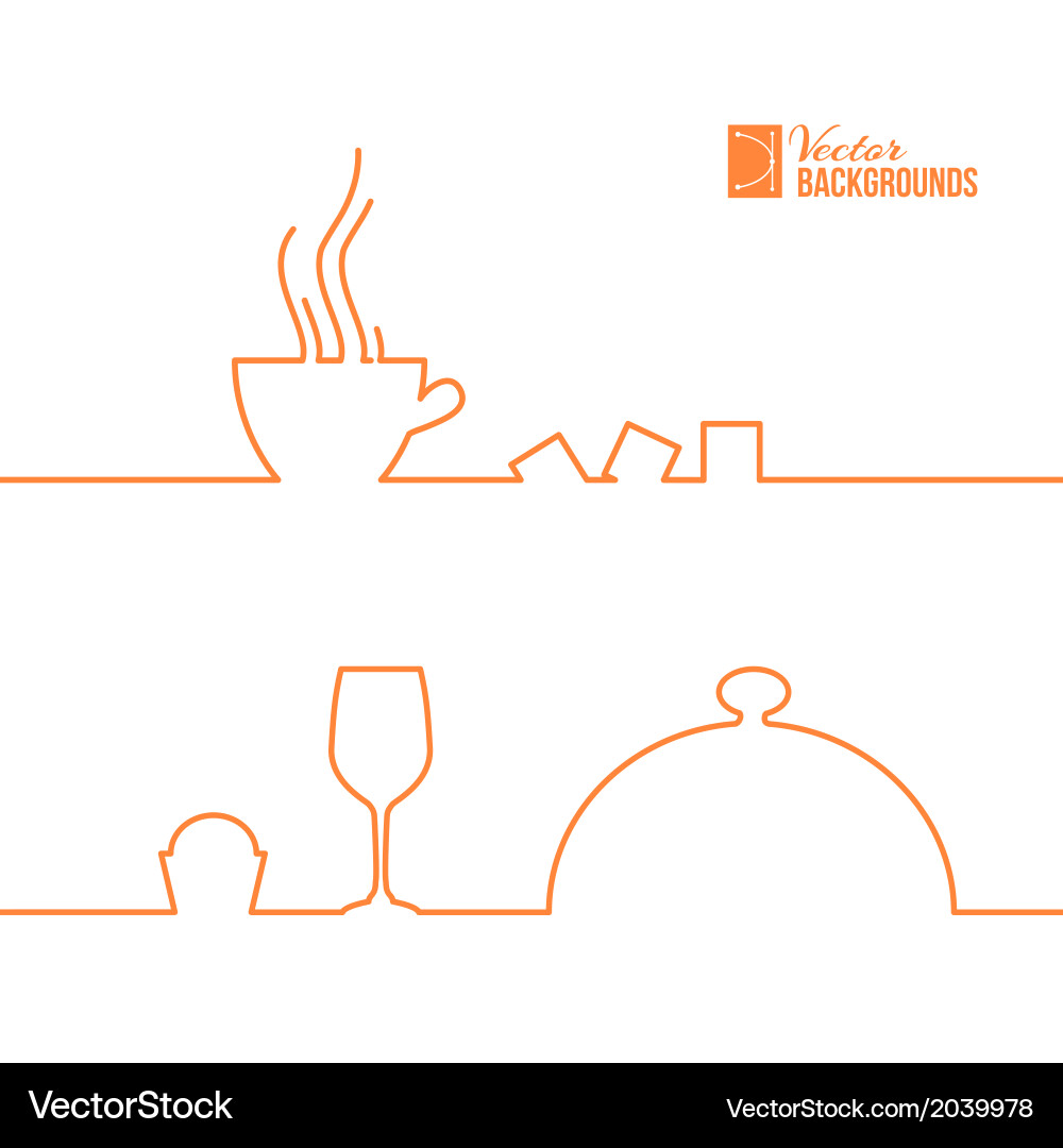 Food and drink line design Royalty Free Vector Image