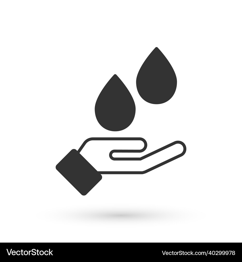 Grey washing hands with soap icon isolated Vector Image