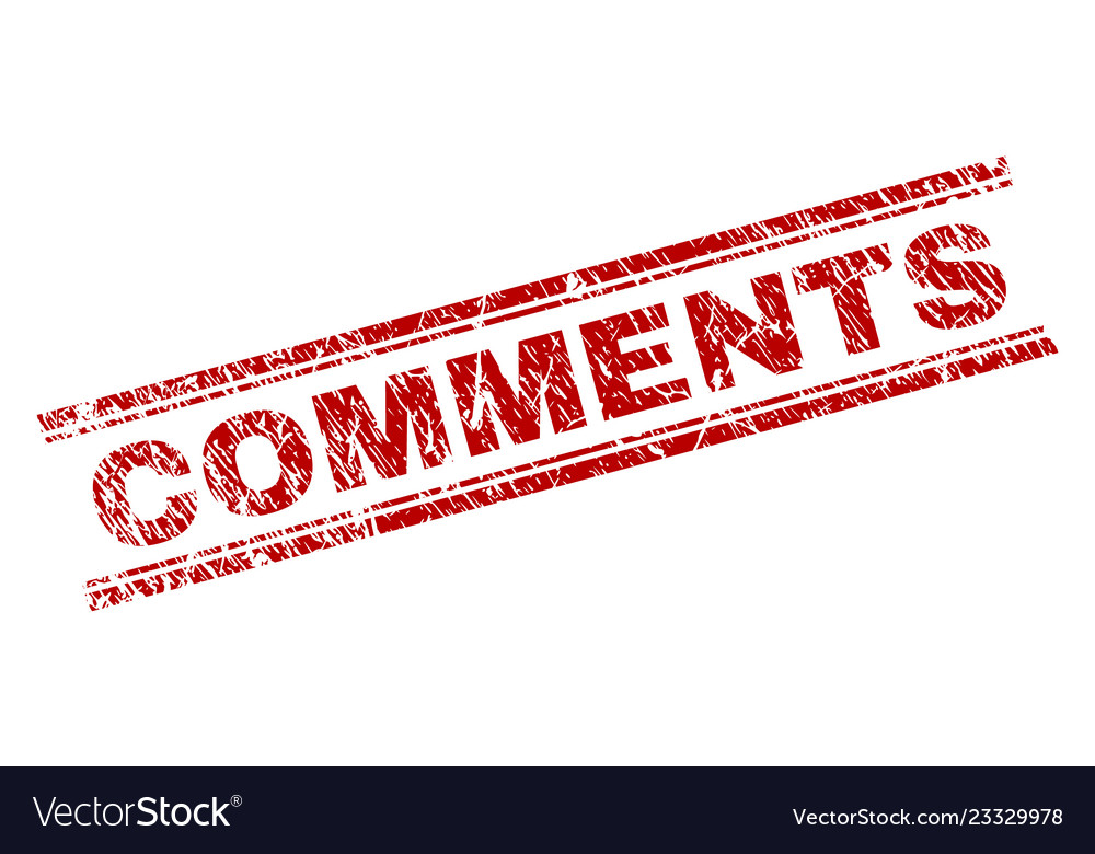 Grunge textured comments stamp seal Royalty Free Vector