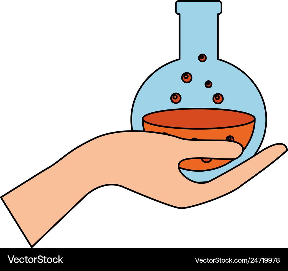 Hand with halloween poison isolated icon Vector Image