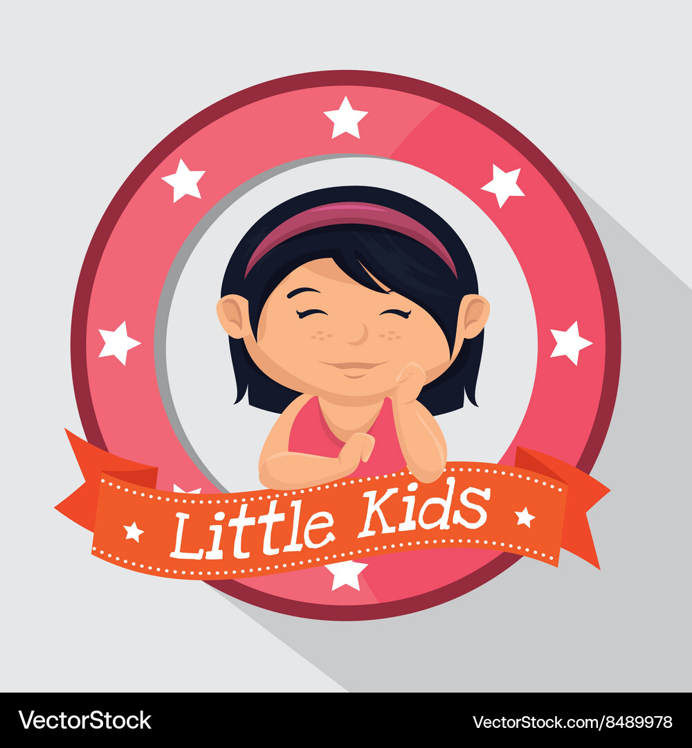 Happy little kids design Royalty Free Vector Image