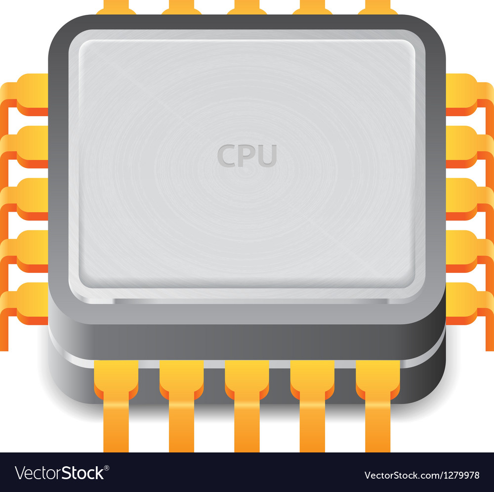 Icon for microprocessor Royalty Free Vector Image