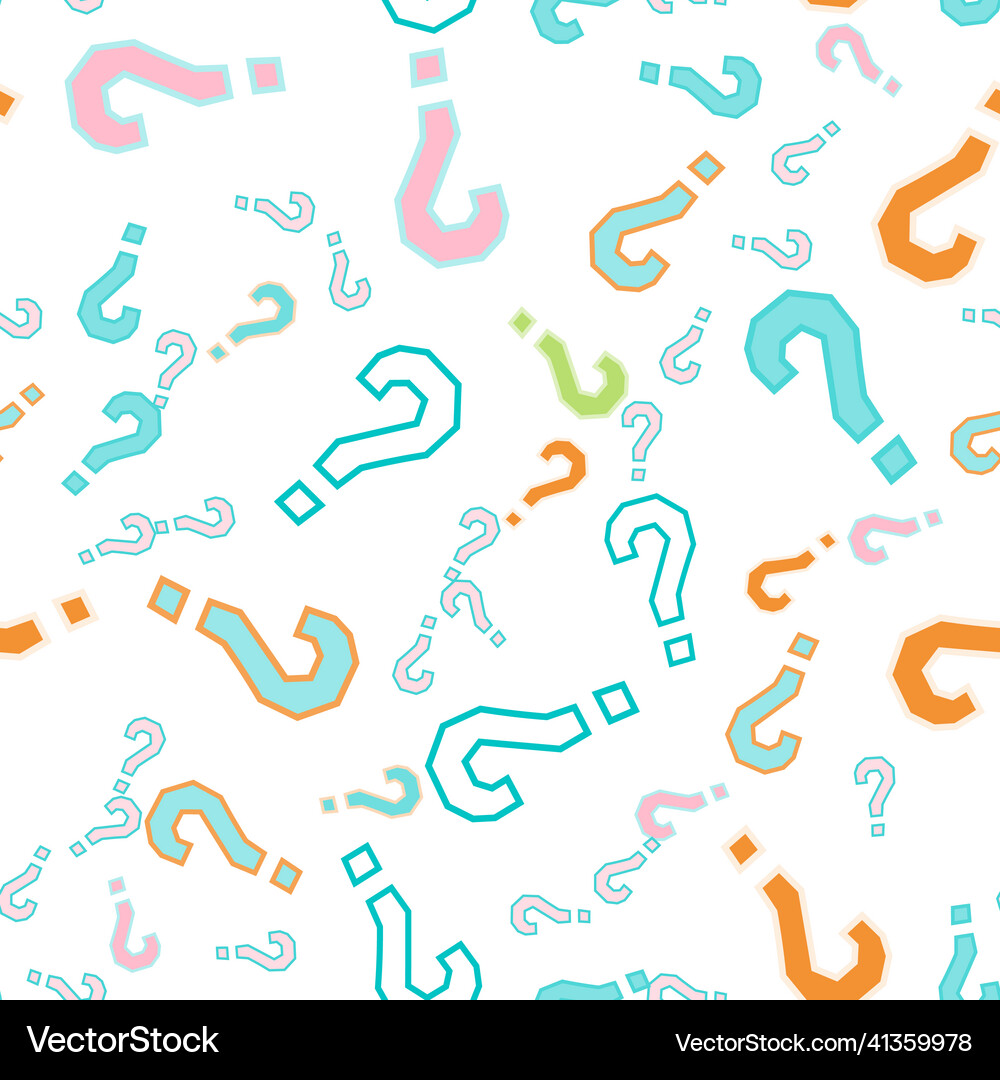 Quiz seamless pattern question marks doubt faq Vector Image