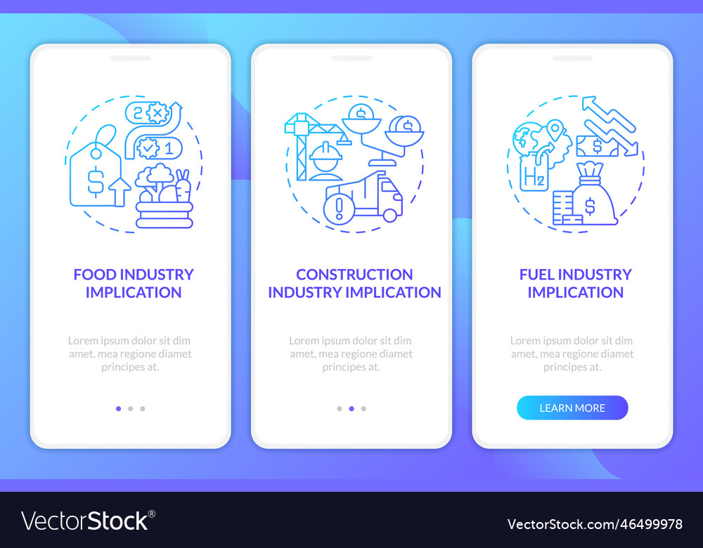 Supply Chain Disruption Implications Blue Vector Image