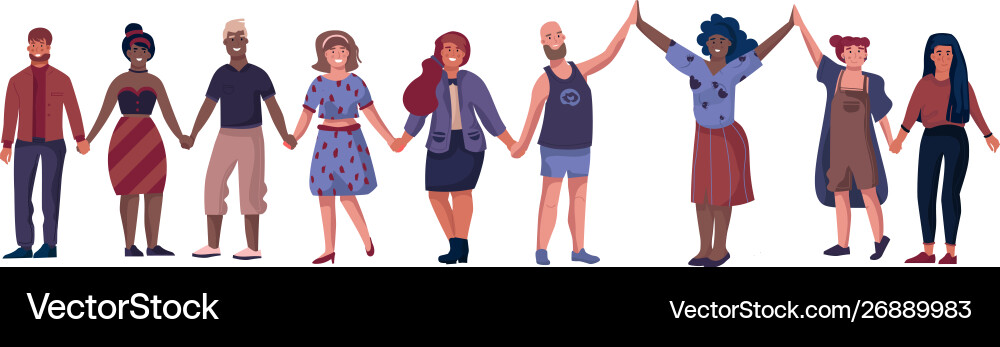Friends characters people standing together Vector Image