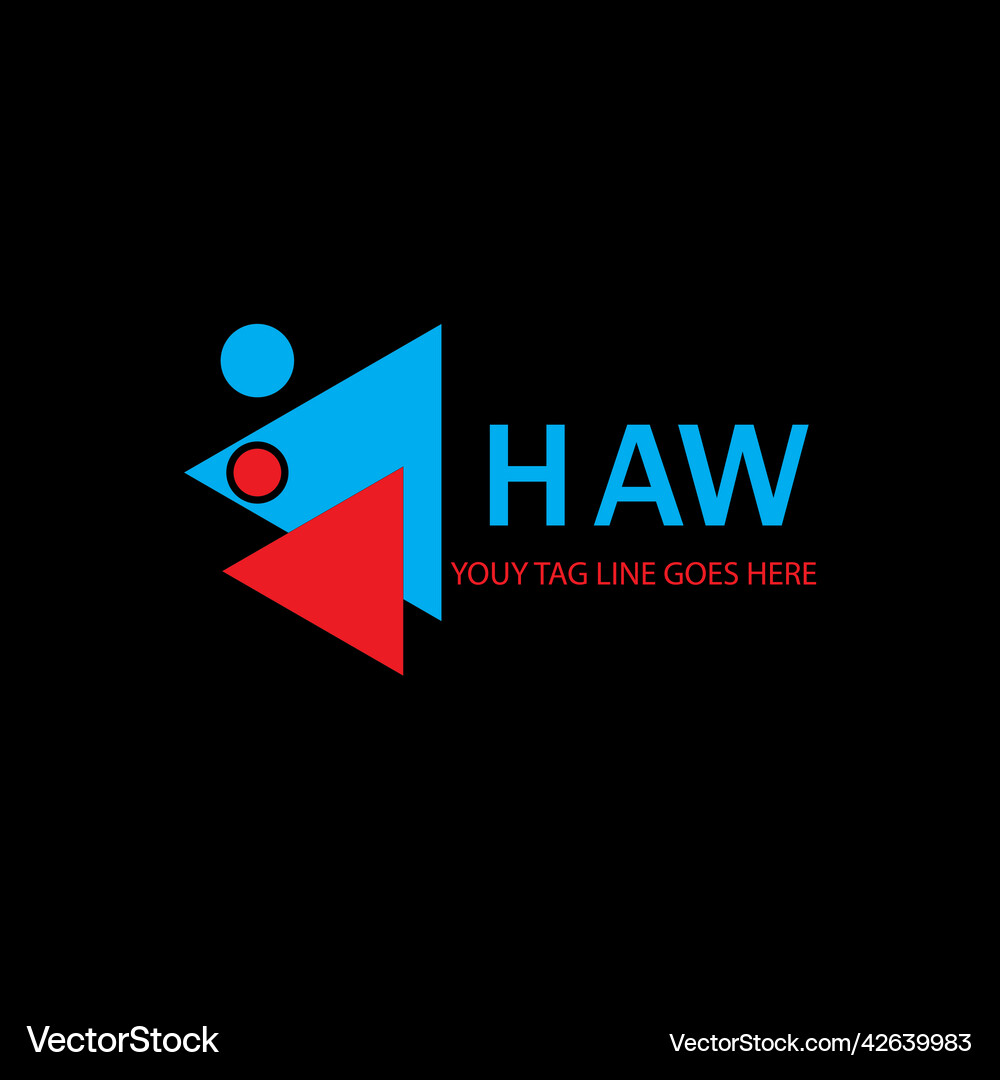 Haw letter logo creative design with graphic – Royalty-Free Vector ...