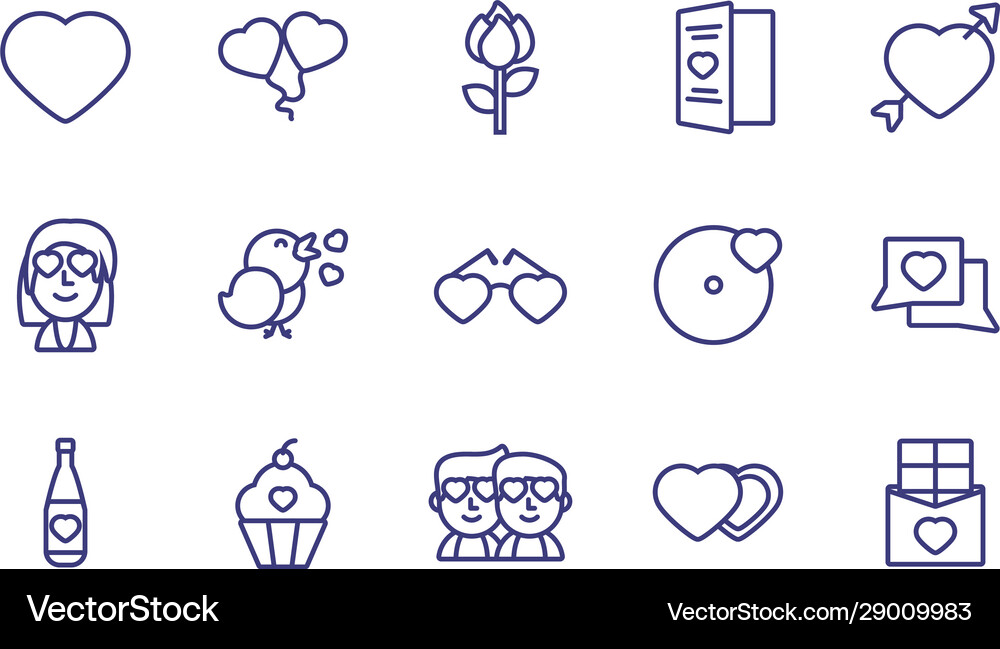 Love and valentines day icon set design Royalty Free Vector