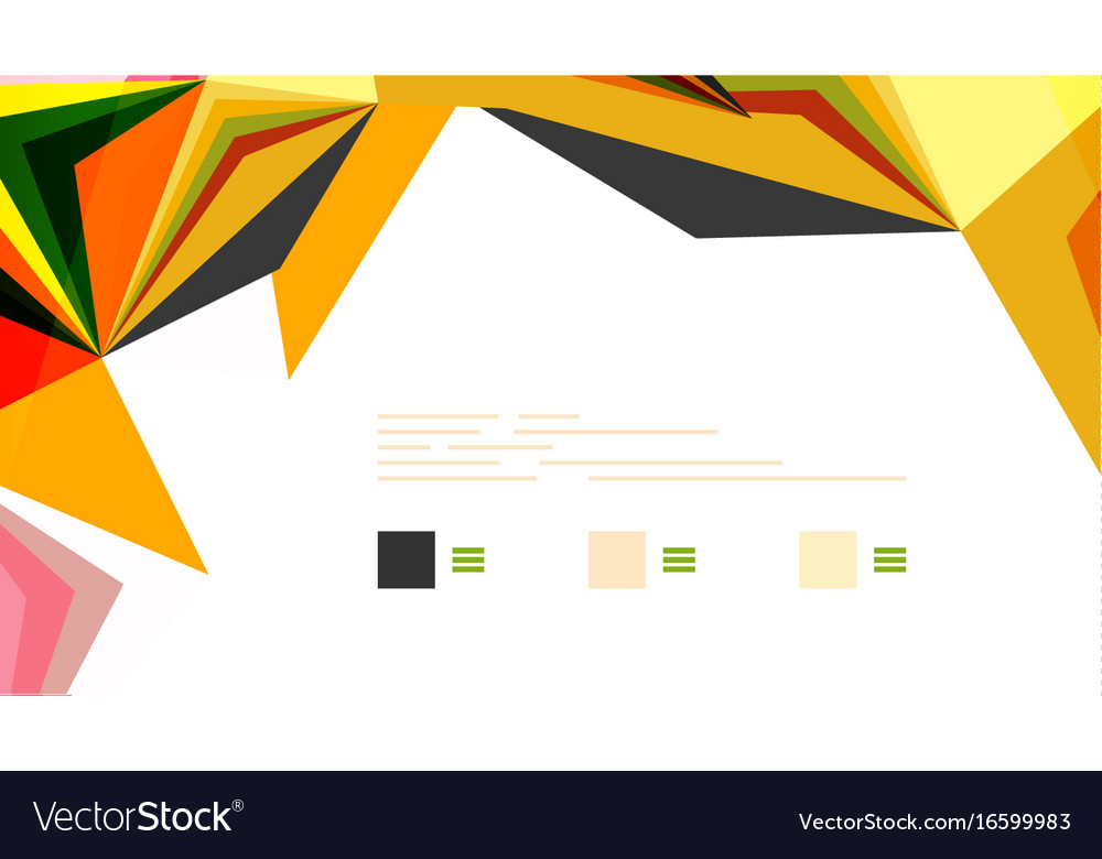 Modern triangle presentation template Royalty Free Vector
