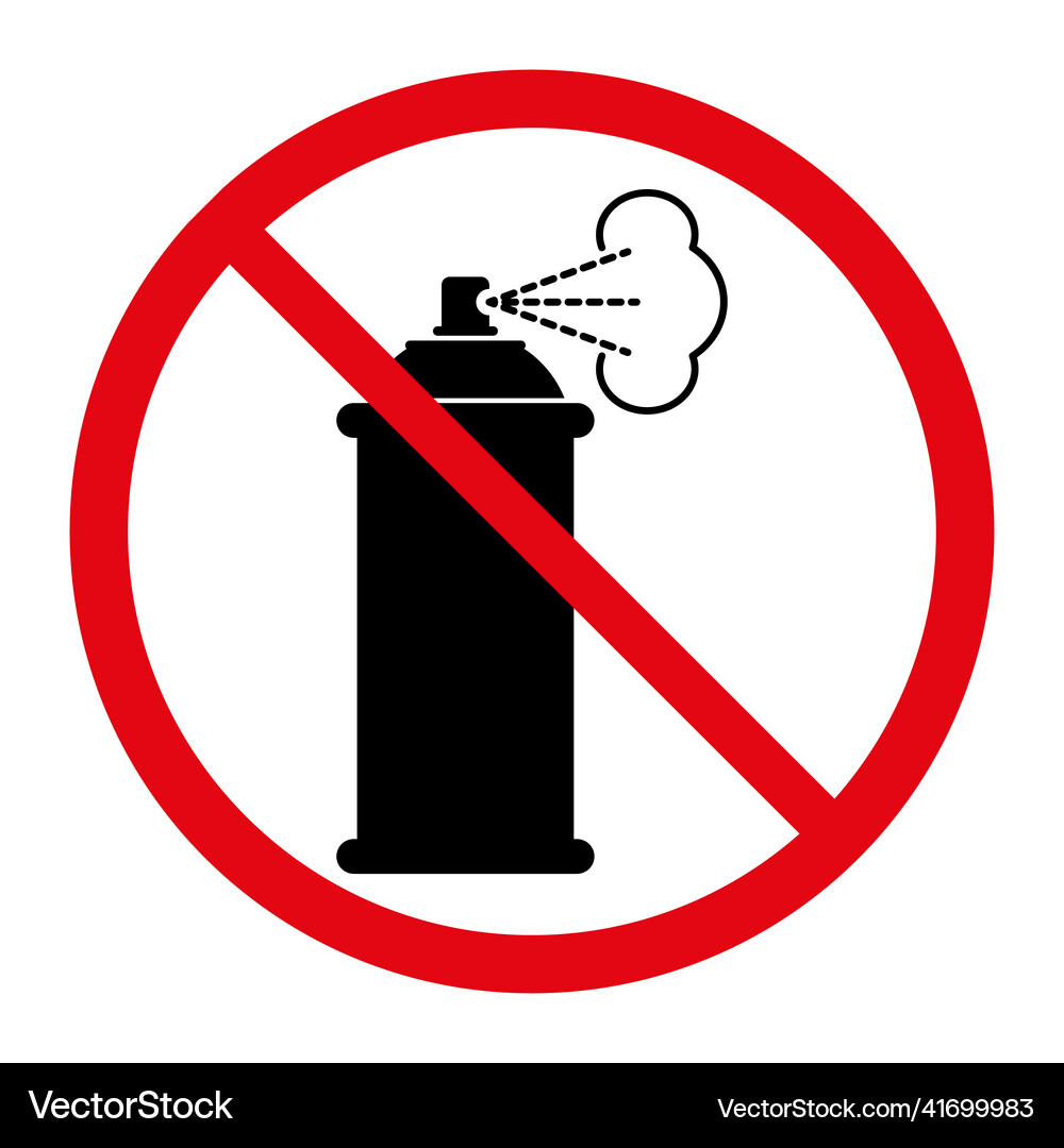 No spray can sign graffiti prohibition Royalty Free Vector