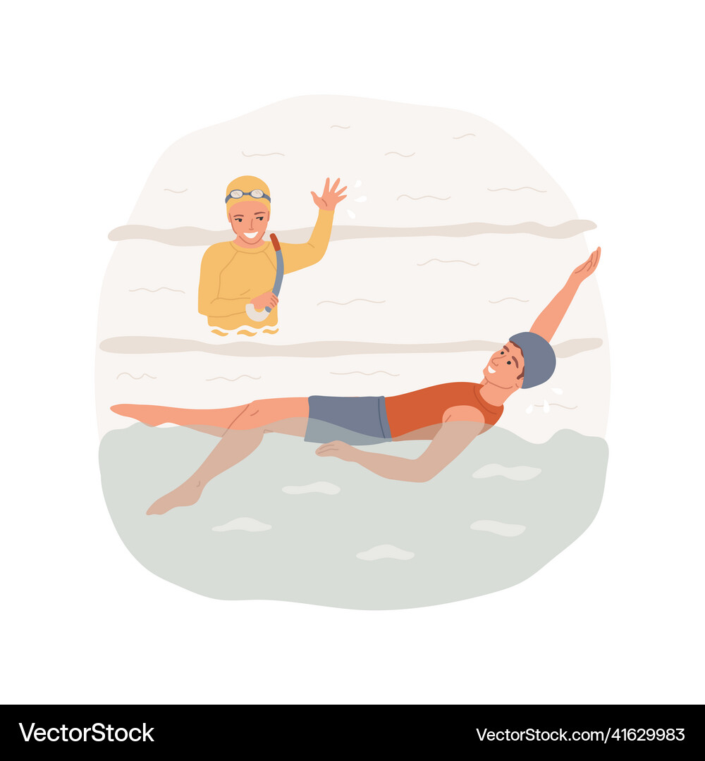 Swimming and diving isolated cartoon Royalty Free Vector