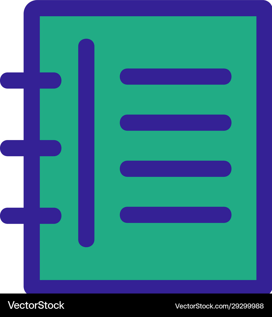 Booklet icon isolated contour symbol Royalty Free Vector