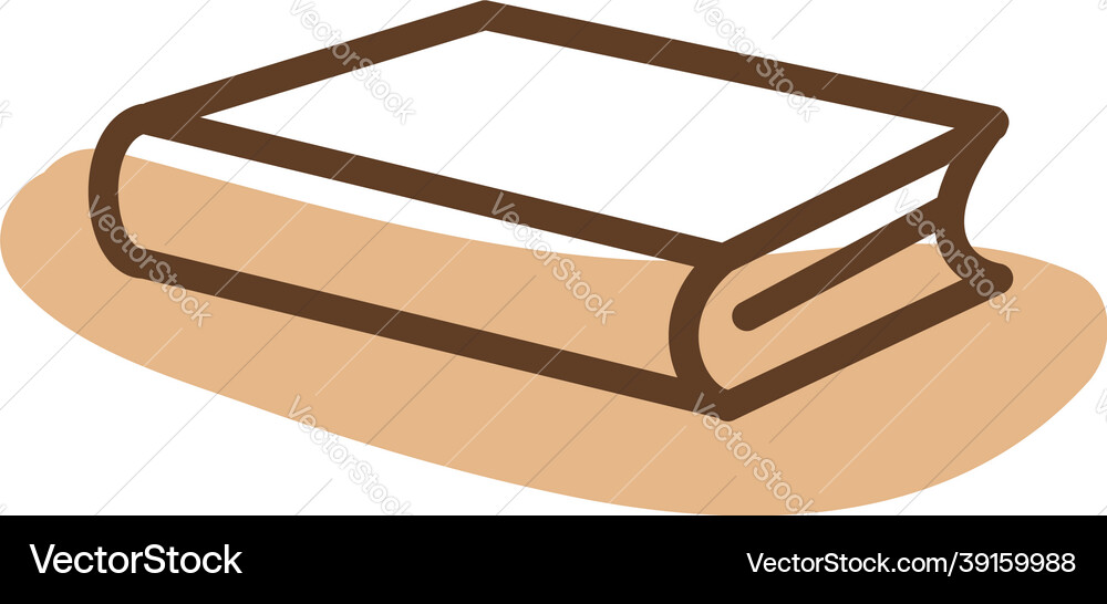 Closed book on a white background Royalty Free Vector Image