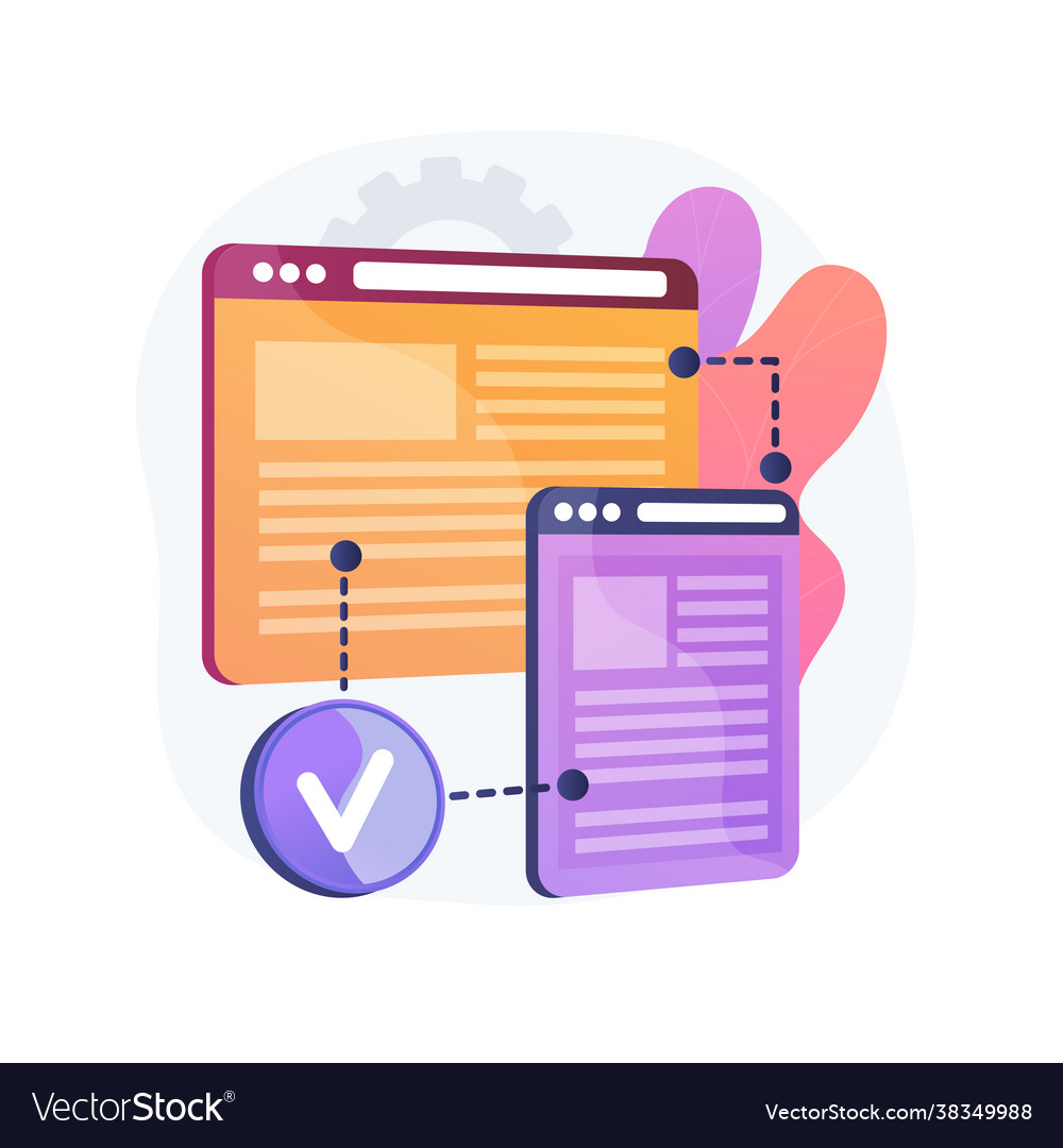 Cross-browser compatibility abstract concept Vector Image Cross-browser compatibility abstract concept Vector Image