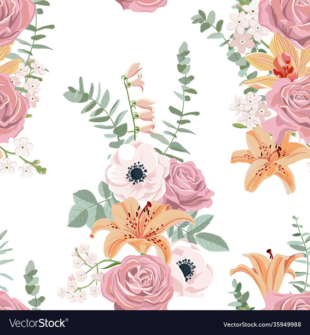 Floral seamless pattern Royalty Free Vector Image
