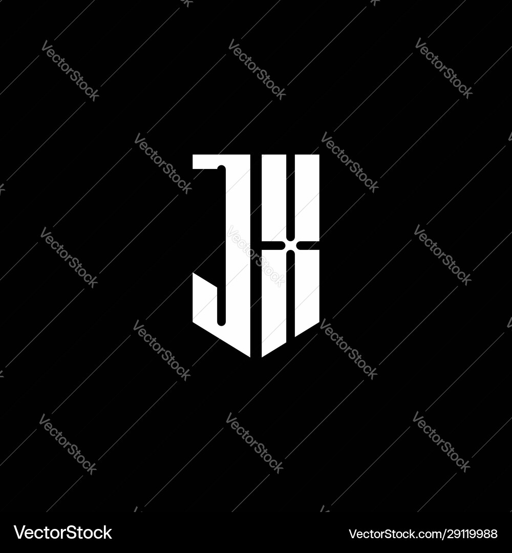 Jx logo monogram with emblem style isolated Vector Image