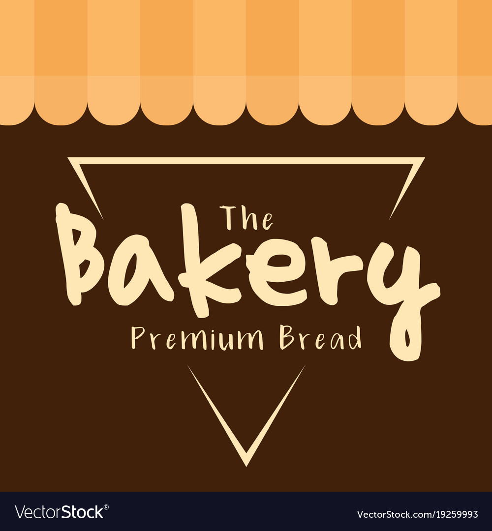 Bakery premium bread triangle Royalty Free Vector Image