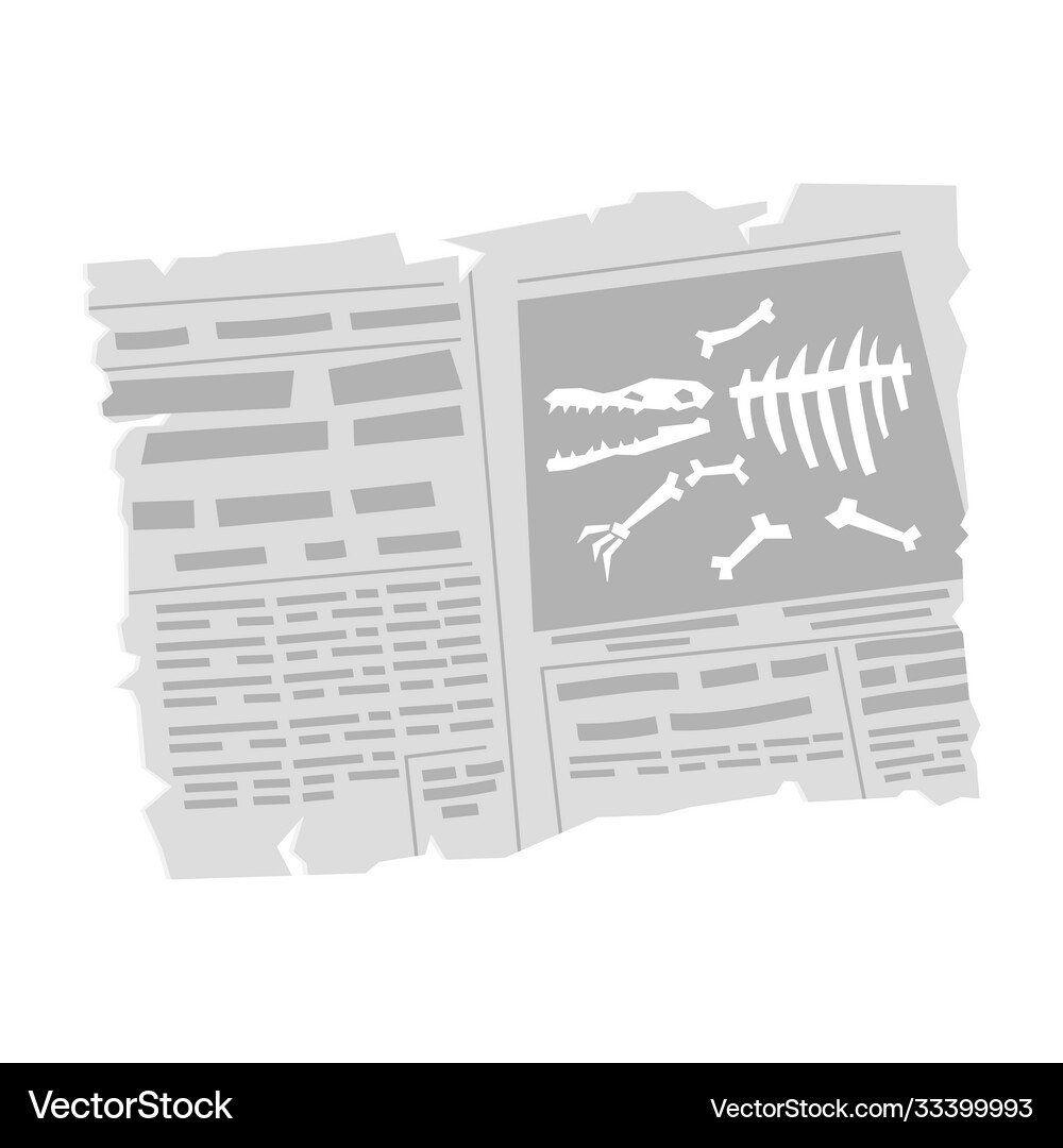 Banner old newspaper note about a historical find Vector Image