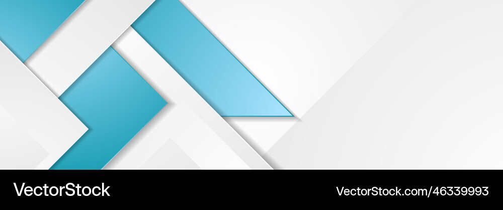 Blue and grey geometric corporate banner design Vector Image