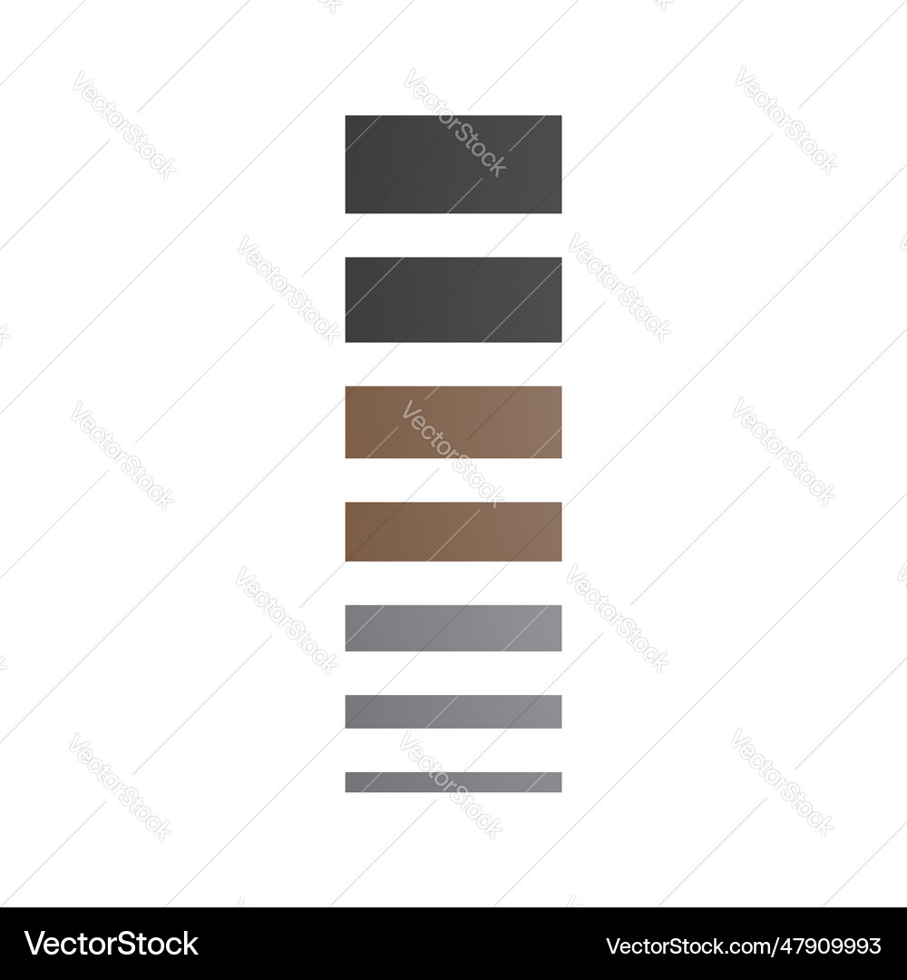 Brown and black letter i icon with horizontal Vector Image
