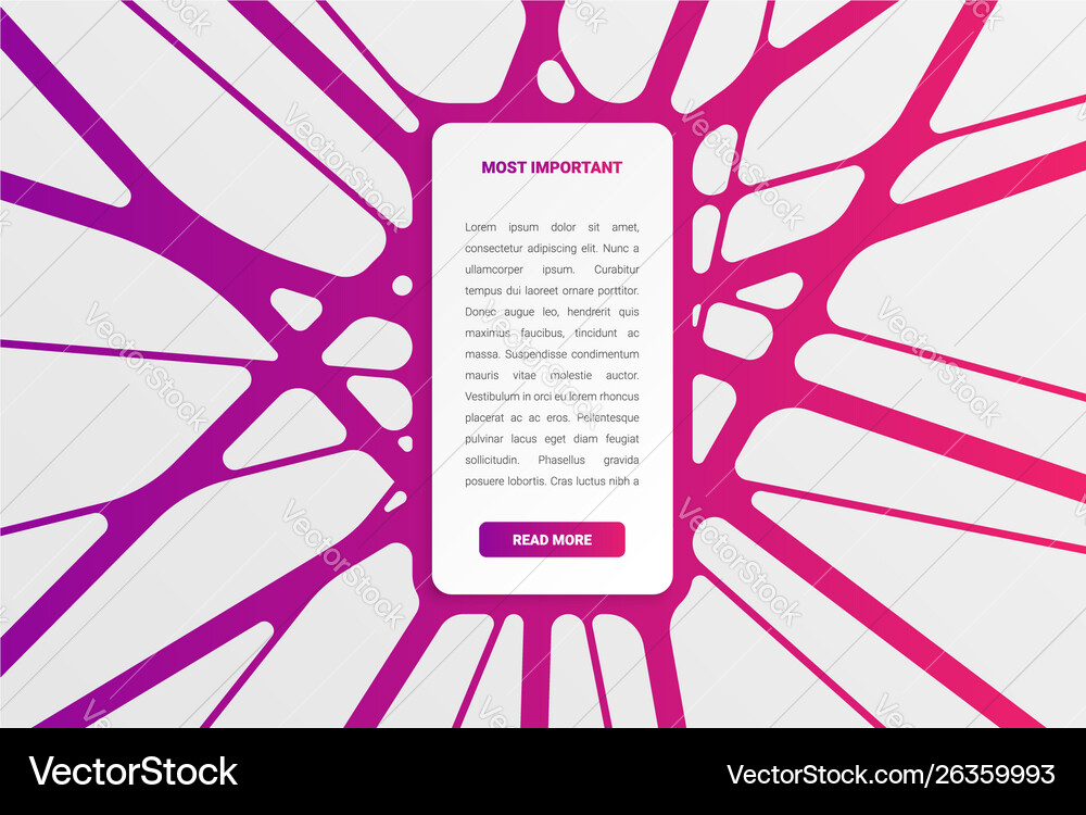 Colorful modern white card template with Vector Image