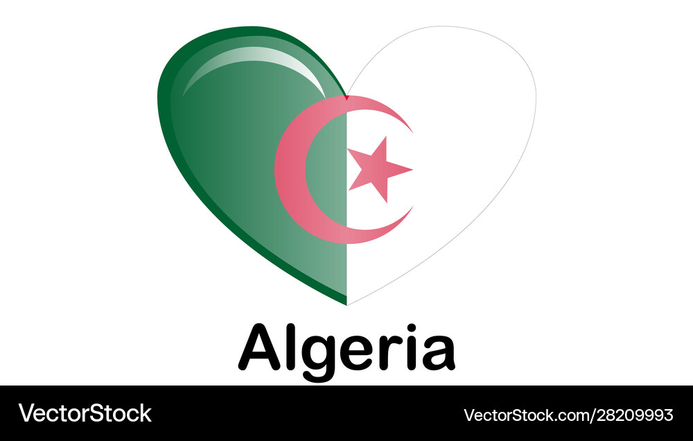 Original and simple algeria flag isolated Vector Image