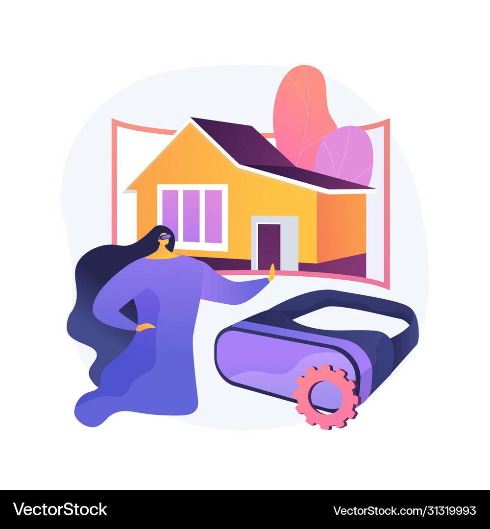 Real estate virtual tour abstract concept Vector Image