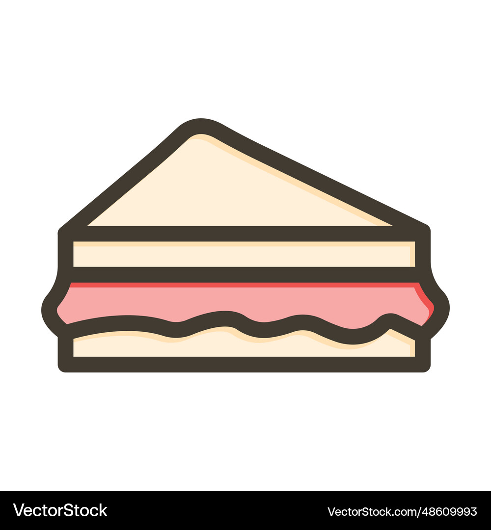 Sandwich thick line filled colors for personal Vector Image