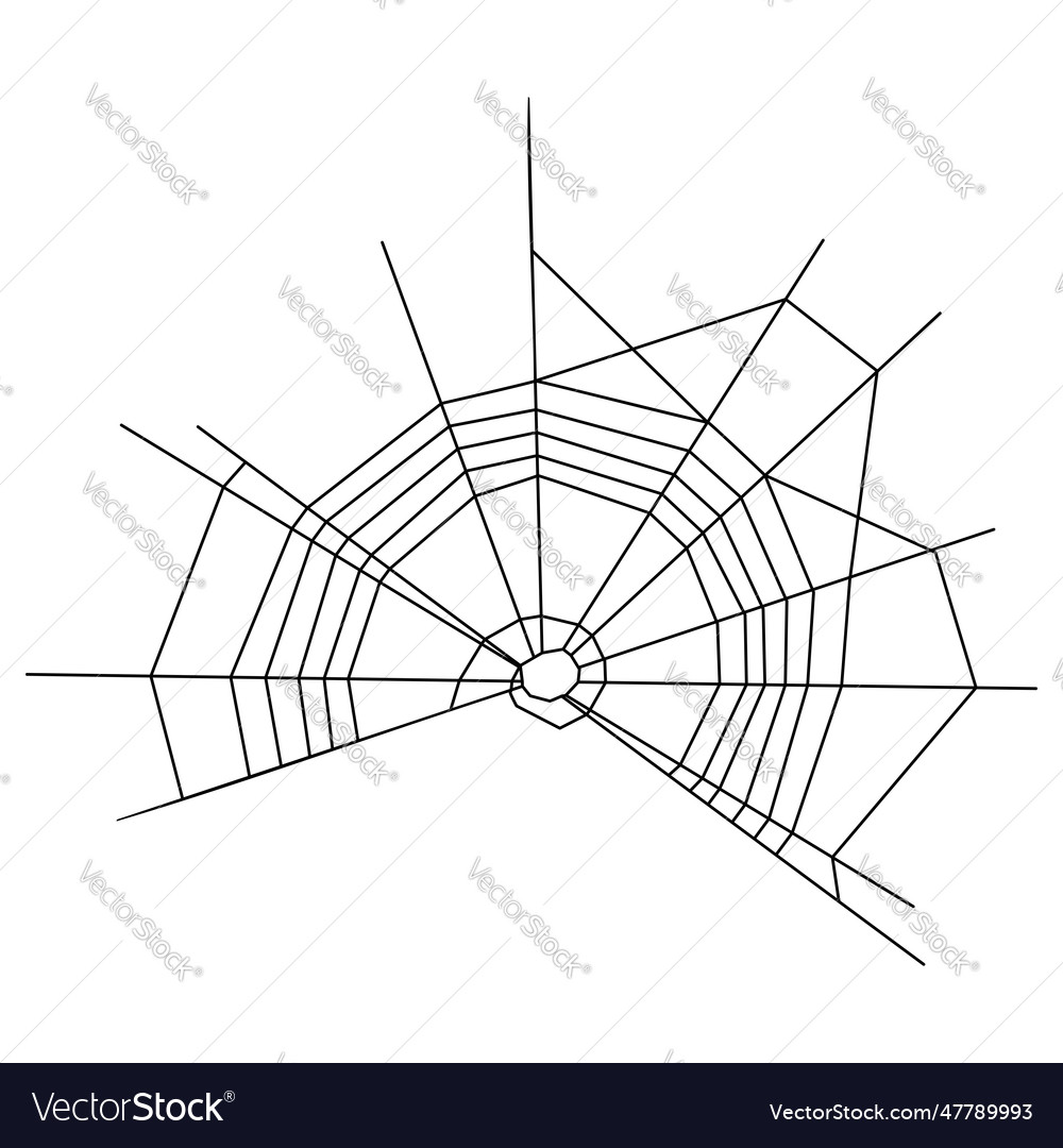 Spider web cobweb halloween element Royalty Free Vector