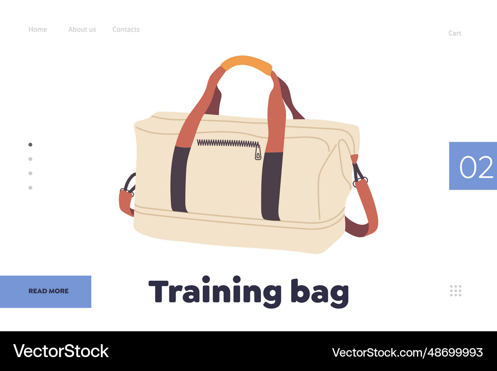 Training bag for sports accessories and active Vector Image