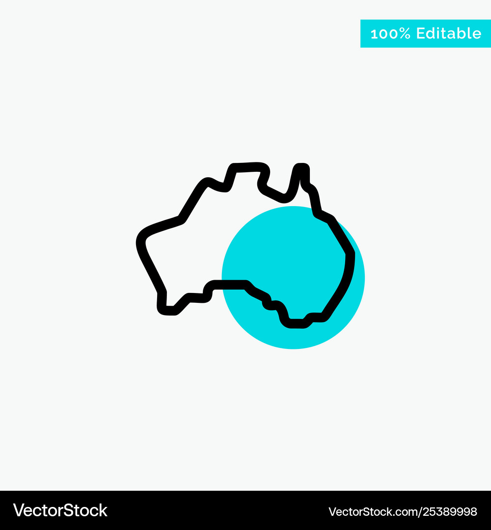 Australia Map Location Icon Royalty Free Vector Image